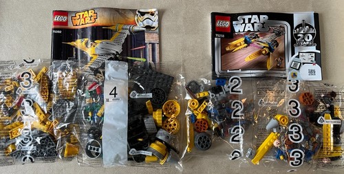 INCOMPLETE LEGO Star Wars Sets SEALED BAGS Naboo Starfighter & Anakin's ...
