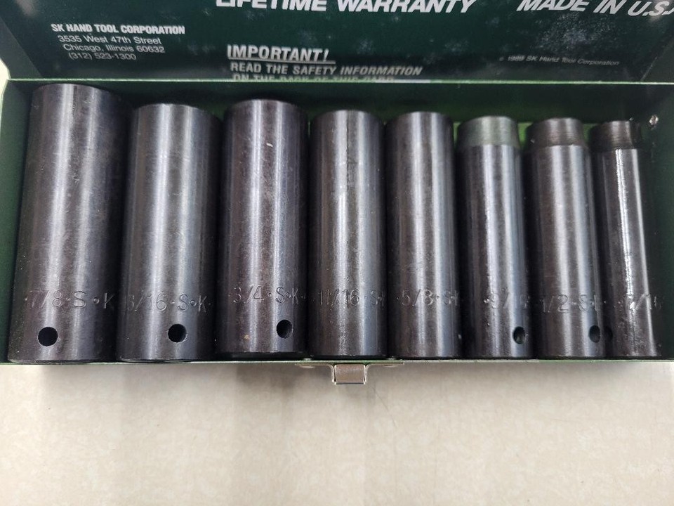 VINTAGE 8PC SK Impact Socket Set 1/2" Drive USA 4018 | eBay