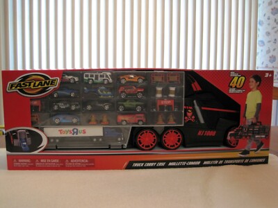 FAST LANE TRUCK CARRY CASE TOYS R US EXCLUSIVE INCLUDES 11 DIE-CAST ...