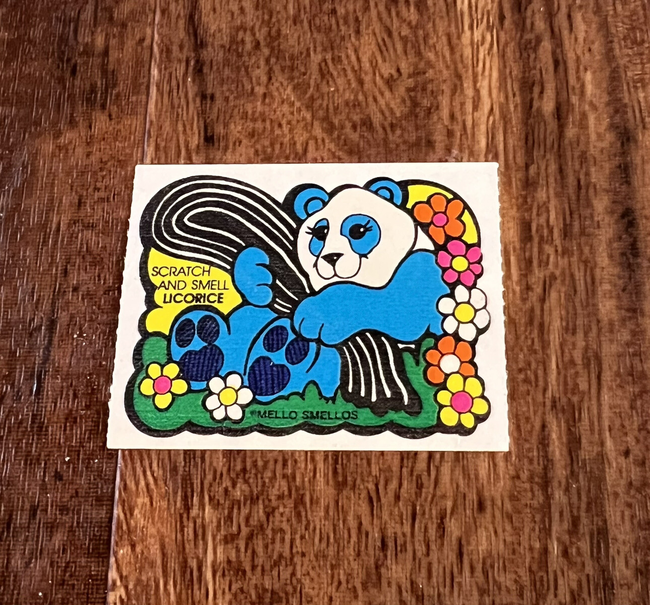 Panda Hippy Flowers Licorice Vintage 80s Scratch and Sniff Sticker ...