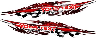 Custom Name Boat vehicle Car Graphics Decal Vinyl Stickers Racing Flag ...