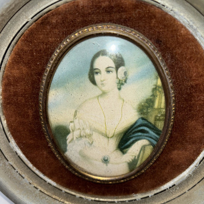 Cameo Art Isabella Montgomery George Romney 5.75" Bubble Glass Flocked ...