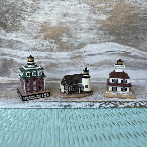 (3) LENOX Mini Lighthouses Mystic Seaport New London Ledge New Canal | eBay