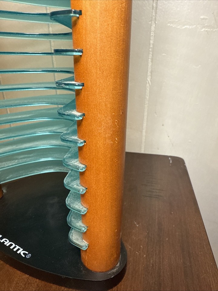 Green Blue Wood 20 CD Tower Rack Holder Organizer Future Post Modern ...