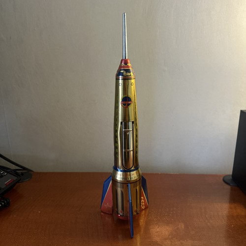 Tin Litho Wind Up Spaceship Moon Rocket Toy Holdraketa Interkosmos We ...