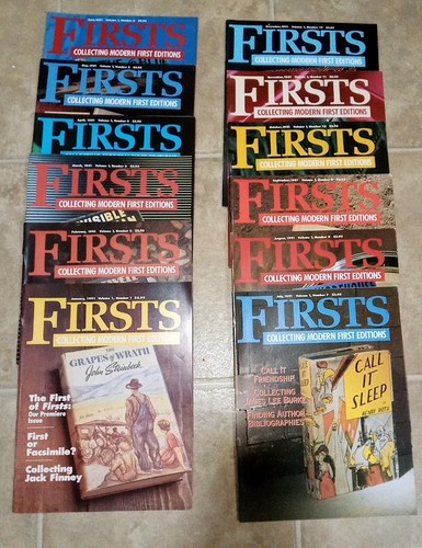 Firsts Collecting Modern First Editions. Year 1991. Vol. 1, complete ...