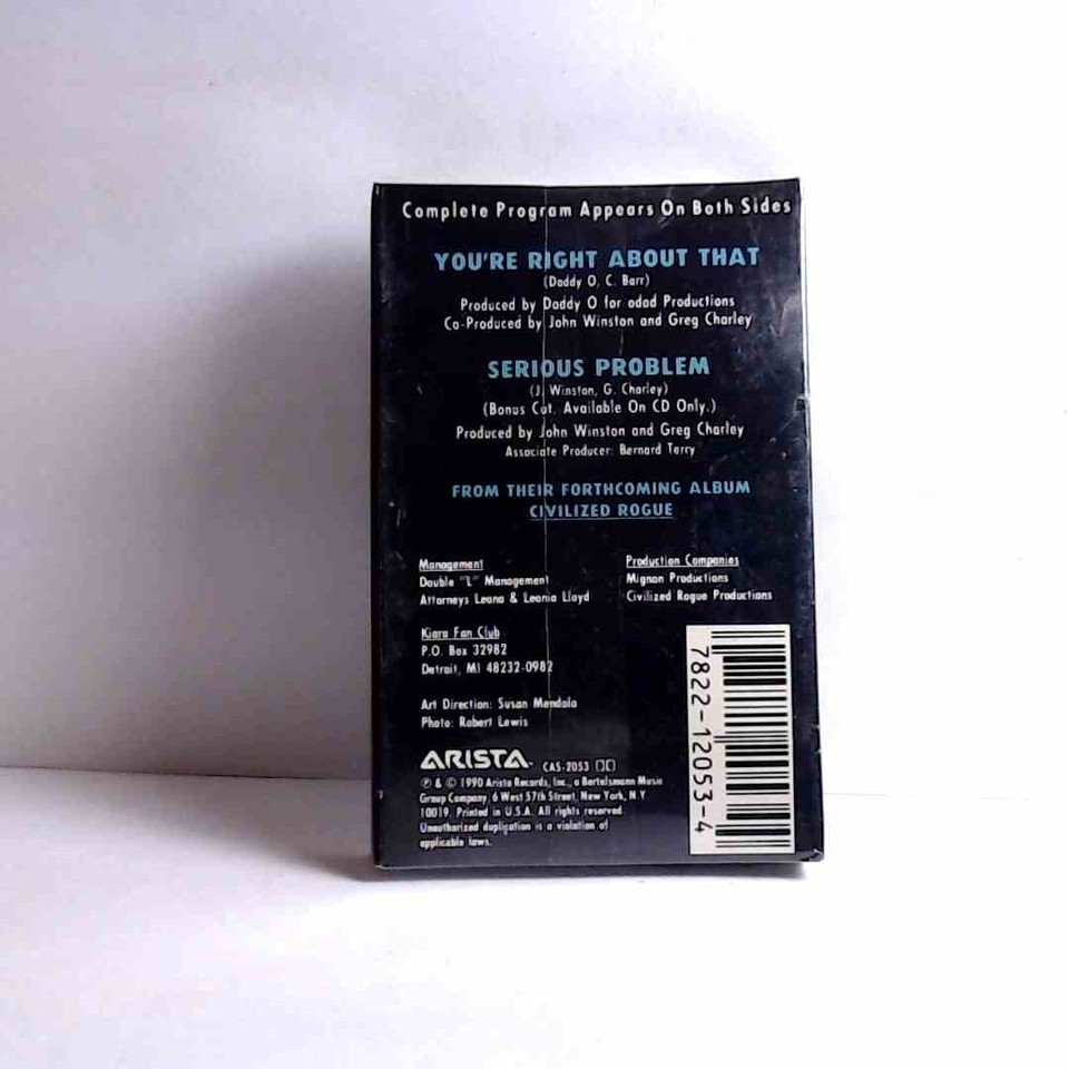 Kiara – You're Right About That (Cassette, Sealed, US, 1990, Arista ...