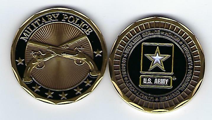 MILITARY POLICE CORPS CHALLANGE COIN MP CID NEW US ARMY LOGO SEAL PIN ...