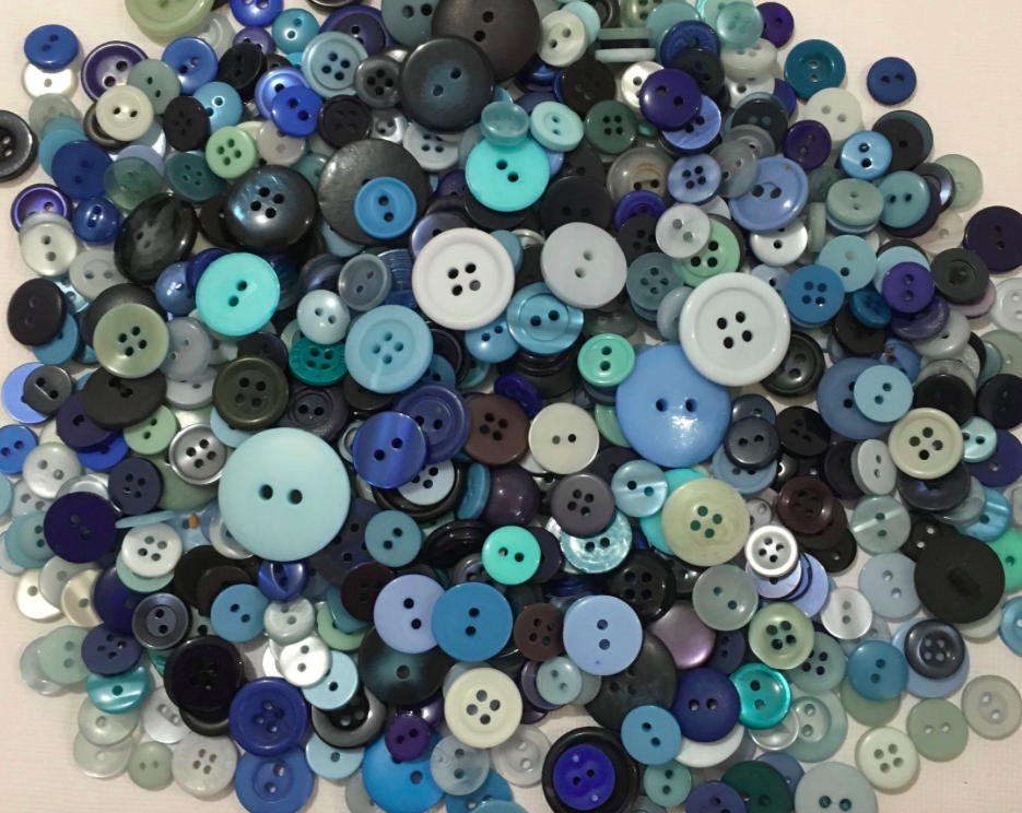 Buttons Bulk 6-25mm 250 500 1000 Pieces Single Colour Craft Sewing ...