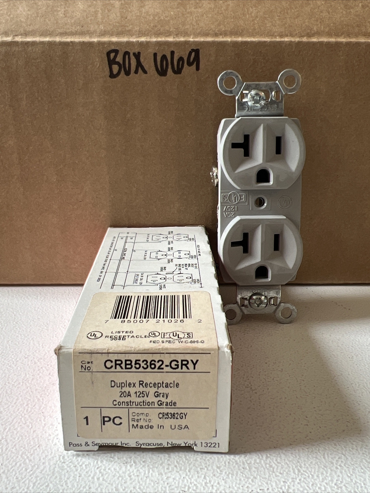 Pass & Seymour CRB5362-GRY Duplex Receptacle | eBay