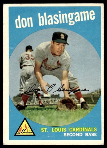 1959 Topps Baseball Card Don Blasingame St. Louis Cardinals #491 EX | eBay