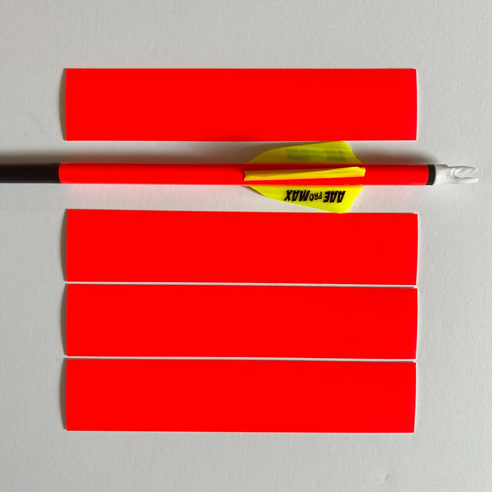 3 Arrows Archery - Arrow Wraps - FLO RED. 15 pack (Multi Size) Made In ...