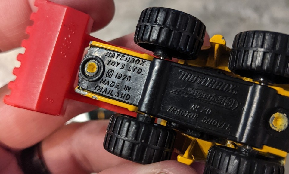 Vintage 1976 Matchbox Superfast Tractor Red Shovel Front end Loader ...