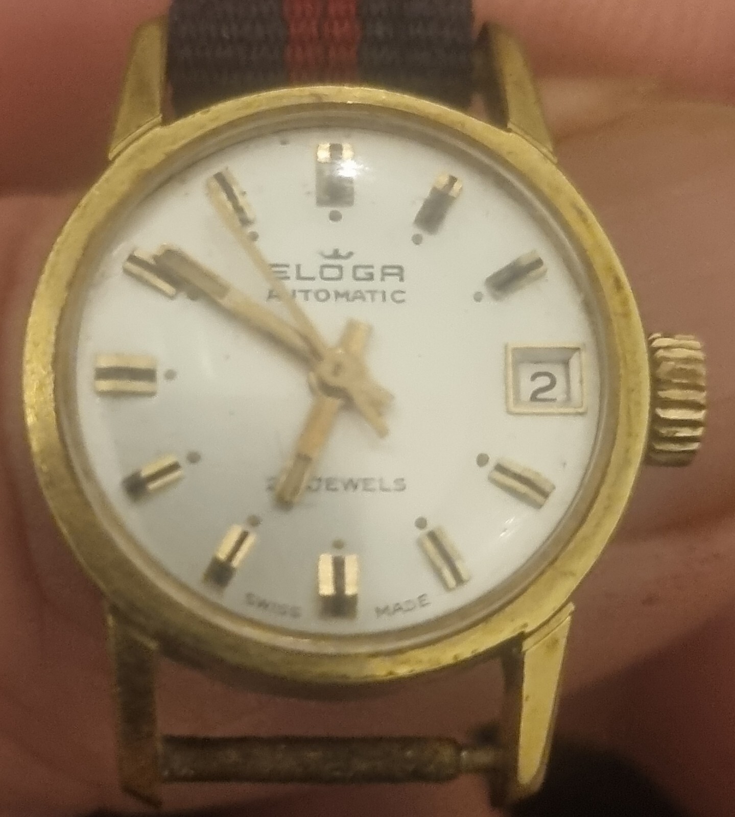 eloga Vintage Automatic Ladies 25 Jewels Wristwatch - Gem