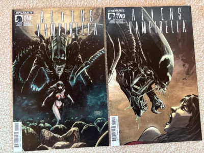Aliens Vampirella Comic Books #'s 1-2 Dark Horse Dynamite 2015 HTF Rare ...