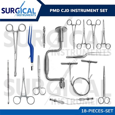 18 Pcs PMD CJD (Creutzfeldt-Jakob Disease) Neurology Instrument Set ...