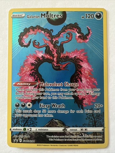 Galarian Moltres Full Art Black Promo SWSH284 Holo Pokemon TCG Card ...
