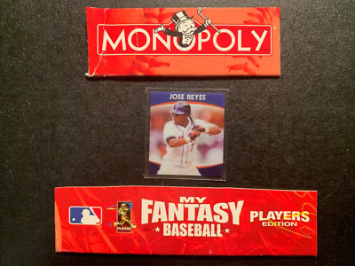 Monopoly MY Fantasy Baseball JOSE REYES Static Cling Label 2007 GAME NY ...