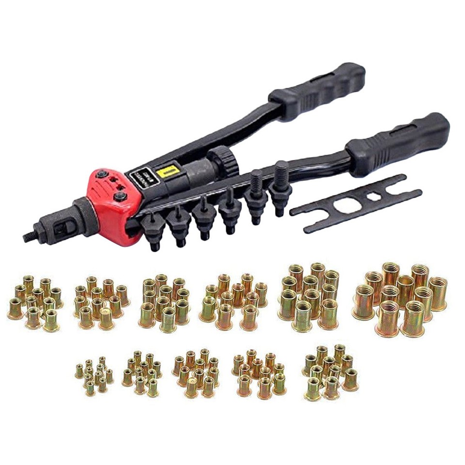 Rivet Gun Kit Rivnut Thread Setting Tool Nut Setter NutSert Metric SAE ...