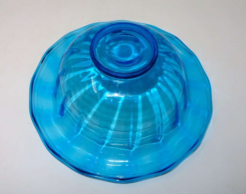 LARGE Antique Steuben Art Glass Bowl in the Famous "Celeste Blue" Color ...