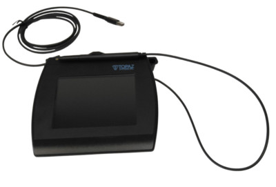 Topaz T-LBK766-BHSB-R SignatureGem 4x5 Backlit LCD Signature Capture ...