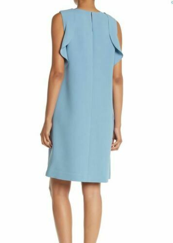 NWT $498 Lafayette 148 New York Kaydence Sheath Ruffle Trim Dress Sz L ...
