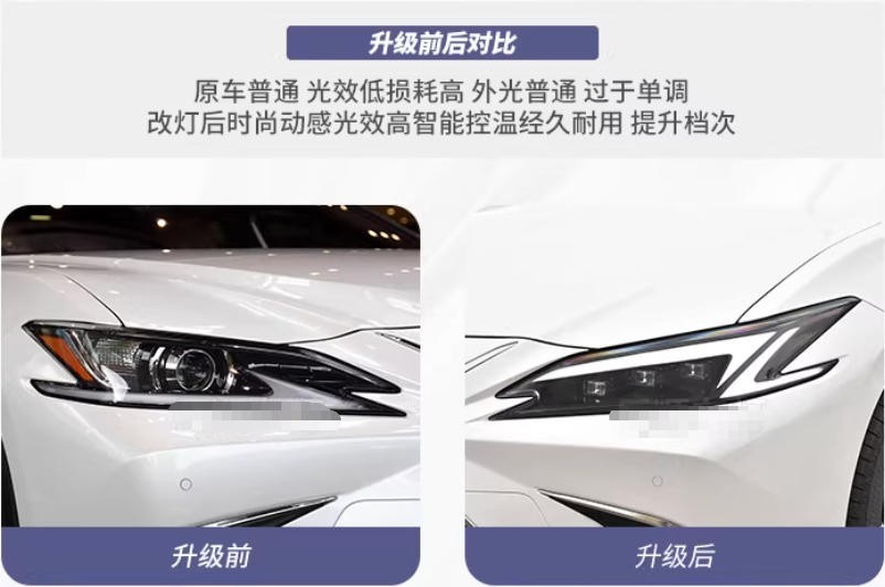 LED front lamps For 18-24 Lexus ES LED Headlight Matrix Triple ...