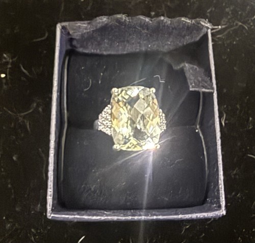 Stauer Sterling Silver Green Amethyst Ring Sz 7 | eBay