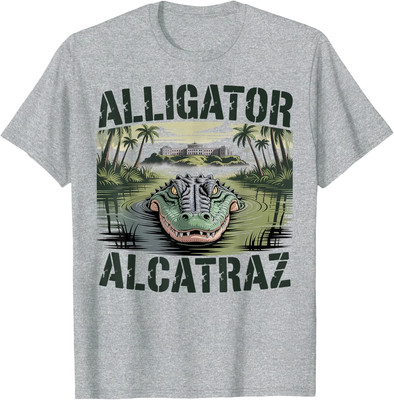 NEW Alligator Alcatraz Meme Florida Everglades Funny Meme T-Shirt S-5XL ...
