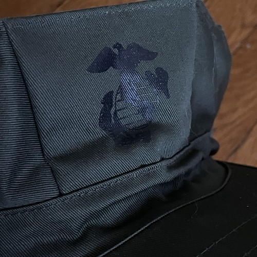 USMC Marine Corps Olive Green 8 Point Utility Cap EGA Emblem Size Large ...