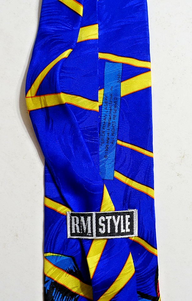 SPIDERMAN LASER NECKTIE TIE Vintage RM Style Marvel 100% Silk USA | eBay