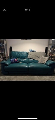 DFS FALCON power Recliner Sofa Teal | eBay UK