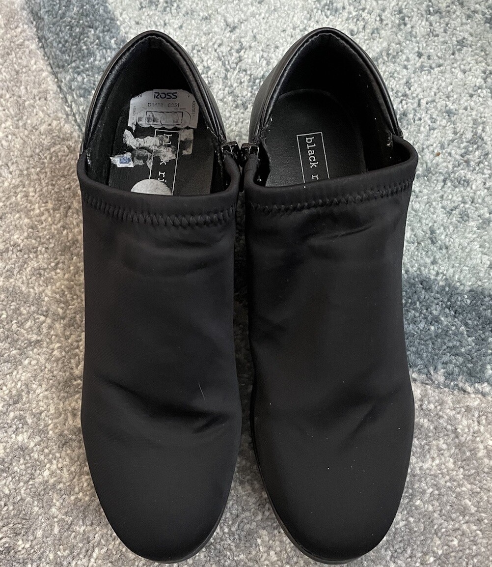 Black Rivet Women’s Black Ankle Boots 9.5 Wide Comfort Stretch | eBay