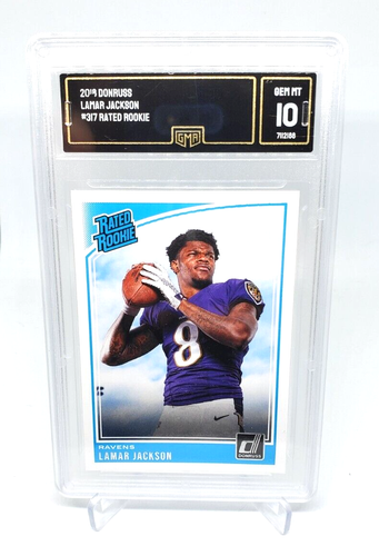 2018 Panini Donruss LAMAR JACKSON Rated Rookie RC #317 GMA GEM MINT 10 ...