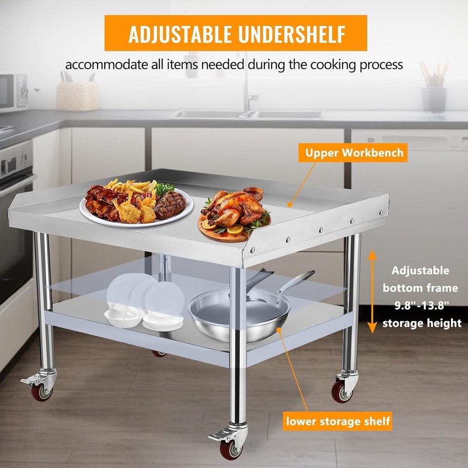 Stainless Steel NSF Restaurant Equipment Stand Grill Table w ...