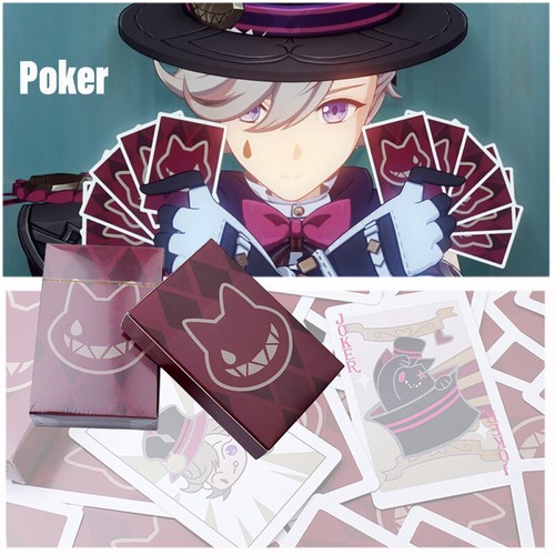 Genshin Lyney Impact Lynette Poker Cards Party Table Board Game Prop ...
