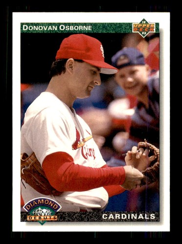 1992 BASEBALL 1992 Upper Deck Donovan Osborne St. Louis Cardinals #777 ...