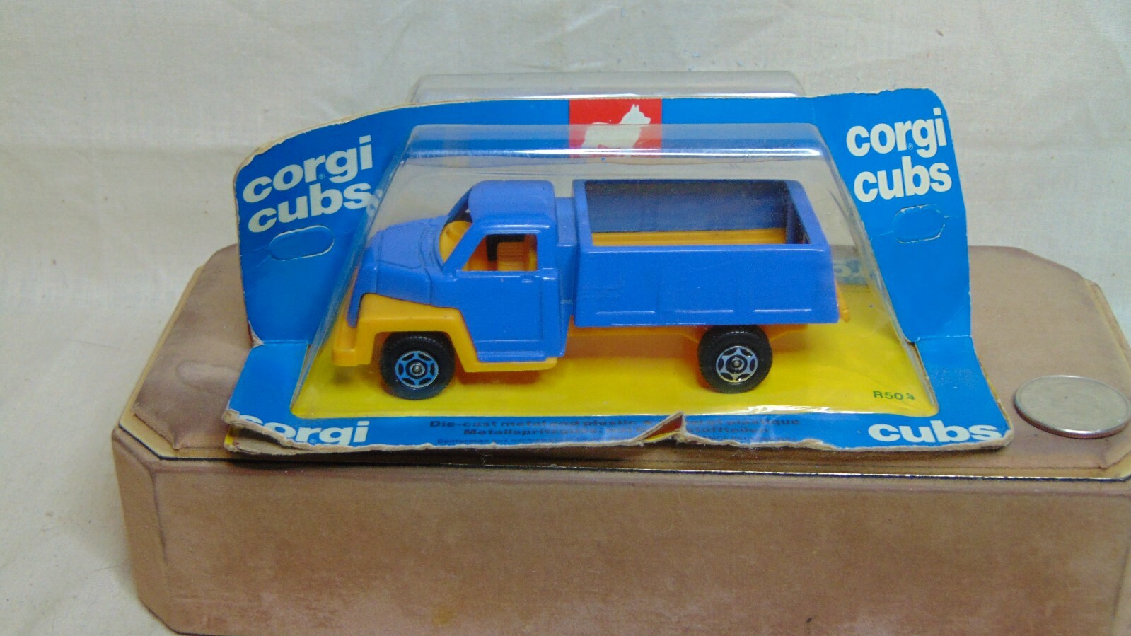 VINTAGE 1976 CORGI CUBS R509 BLUE YELLOW TRUCK DIECAST | eBay