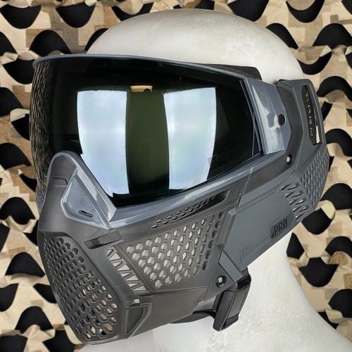 Carbon CRBN Zero Pro Paintball Mask (More Coverage) - Graphite - Silver ...