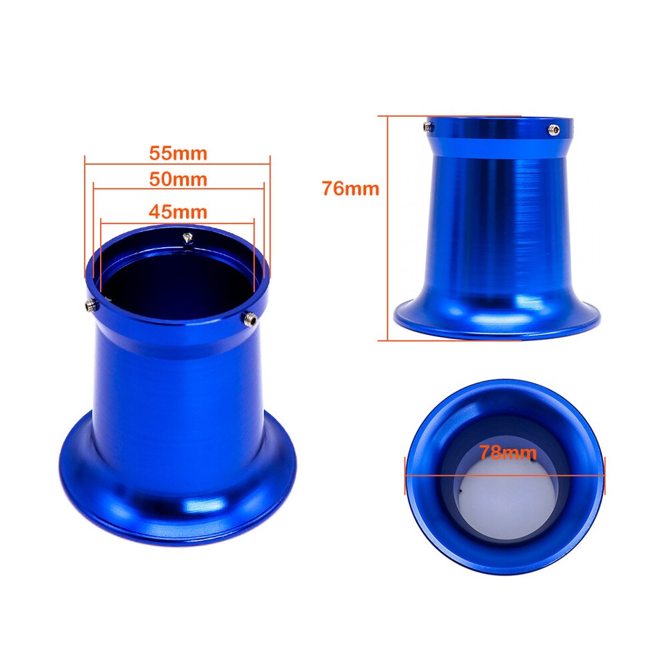 50mm CNC Carburetor Air Intake Air Filters Velocity Stacks With Screen ...