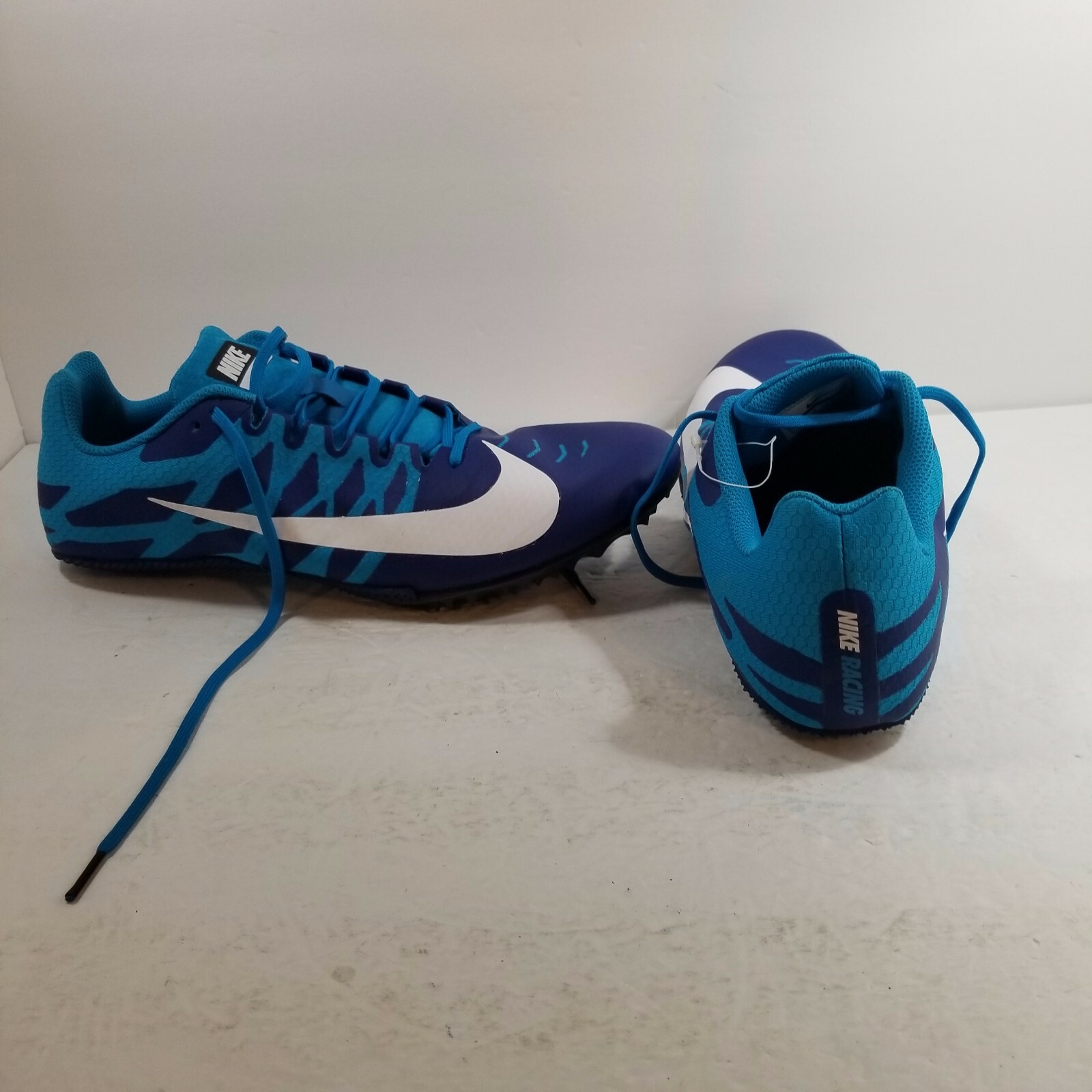 Nike Zoom Rival S Mens Track Sprint Spikes Shoes Sz 13 Blue Light Blue ...