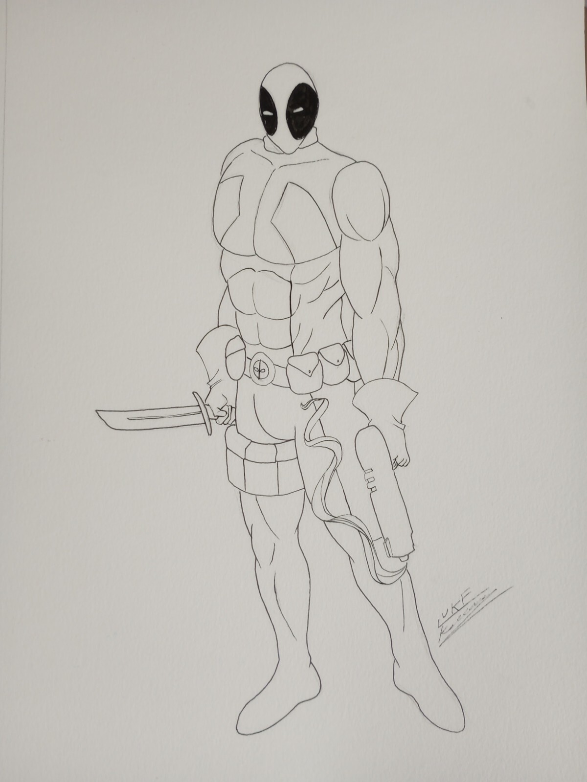 Deadpool 11x17 ORIGINAL PEN & INK LLUSTRATION By Luke Kororolowicz | eBay