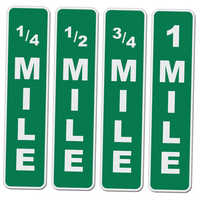 Mile Marker - Quarter Mile thru 1 Mile Novelty Drag Racing Aluminum ...