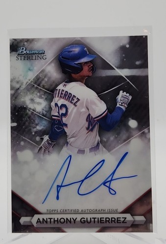 ANTHONY GUTIERREZ Prospect 2023 Bowman Sterling AUTO #PA-AG Texas ...