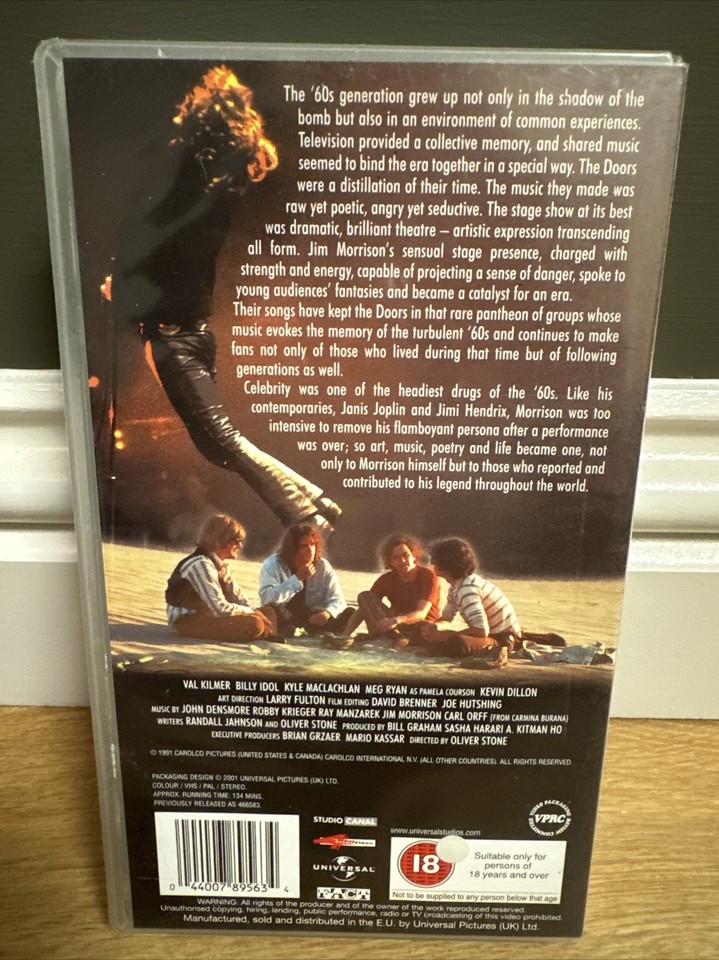 The Doors - Sex Drugs Rick N Roll VHS Val Kilmer Billy Idol Vintage ...