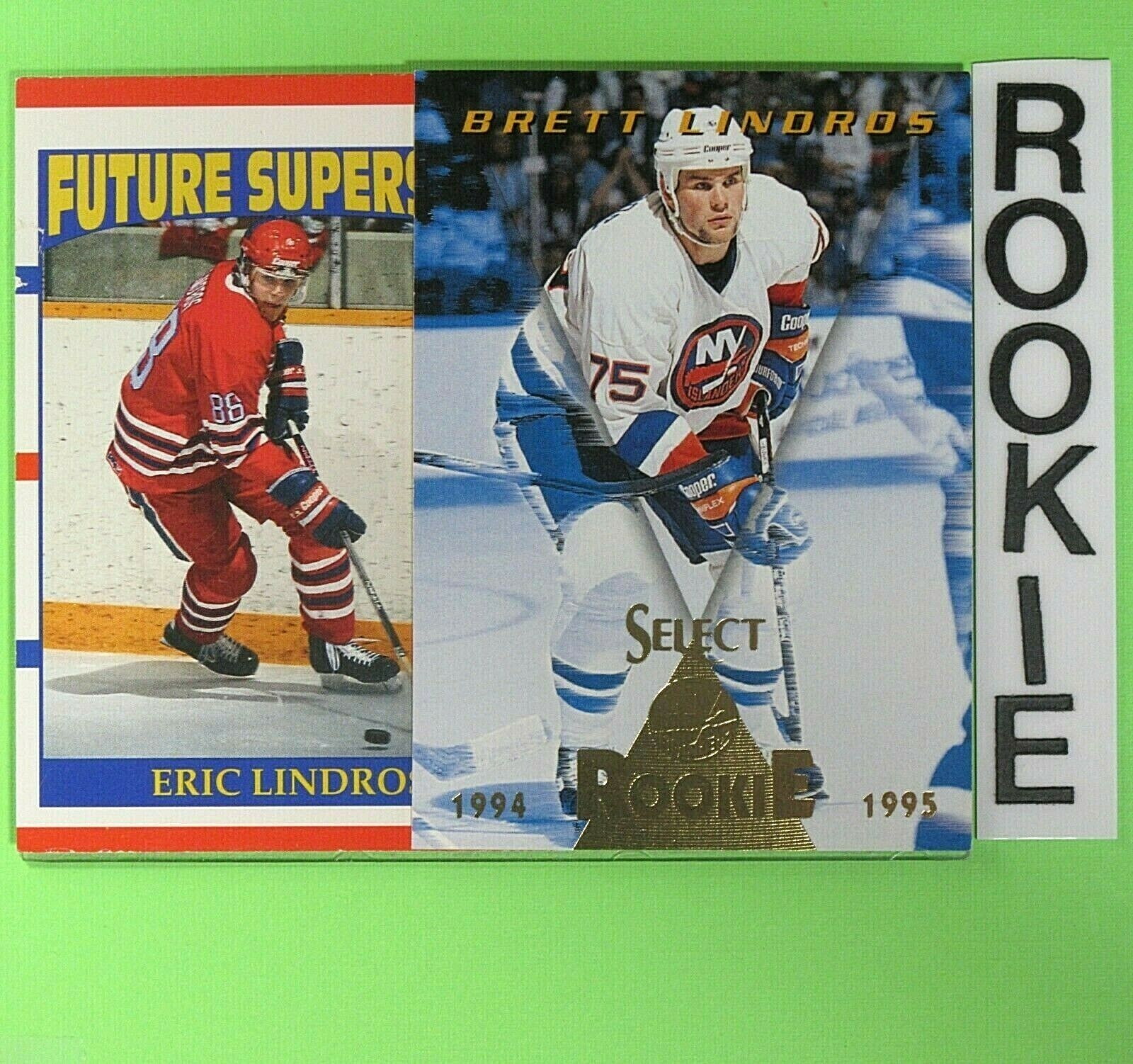 2 ERIC & BRETT LINDROS BROTHERS ROOKIE CARDS............. | eBay