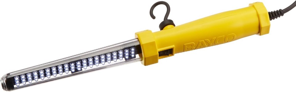 Bayco SL-864 60 LED Work Light on Metal Reel with 50 Foot Cord, Yellow ...