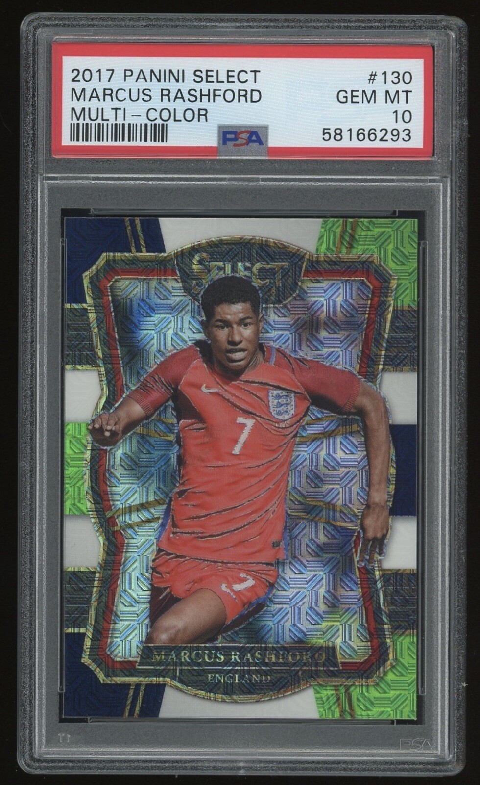 2017-18 Panini Select Mezzanine Multi-Color Prizm Marcus Rashford PSA ...