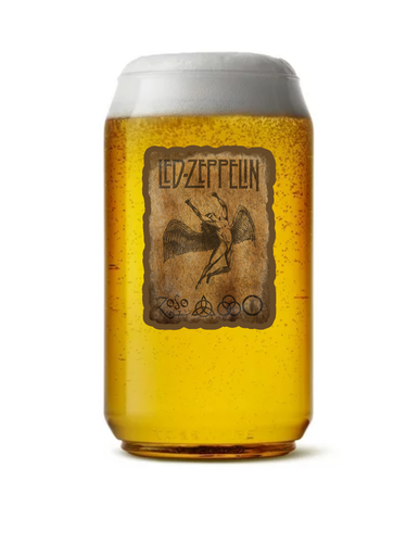 Led Zeppelin - Rock and Roll - 16oz Pint Beer Can Glass Seltzer Pub ...