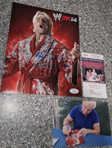 WWE WCW WWF RIC FLAIR SIGNED 2K14 8X10 PHOTO PROOF JSA CERT ...